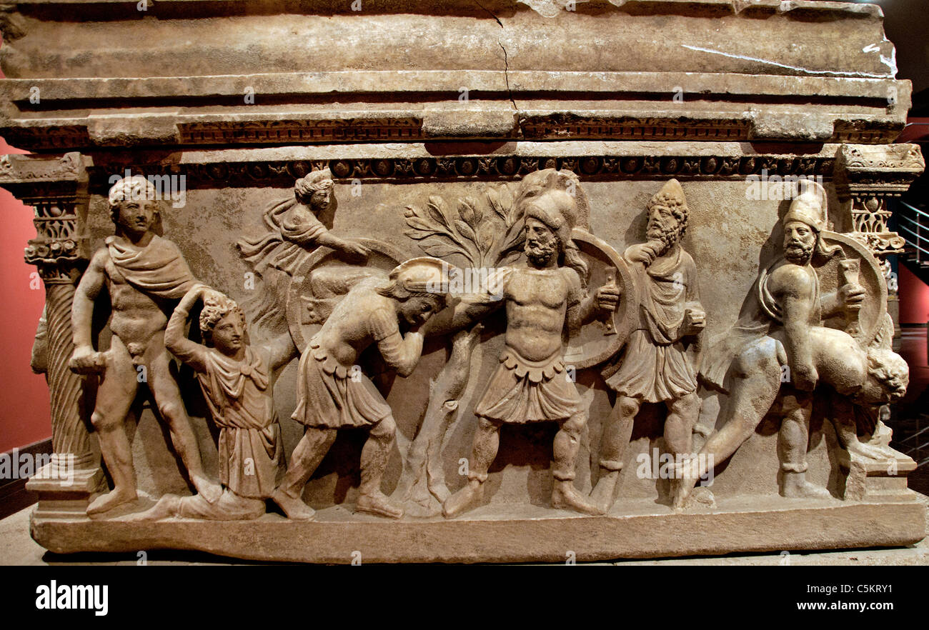 Roman sarcophagus Aurelia Botania Demetria 2th second century AD ...