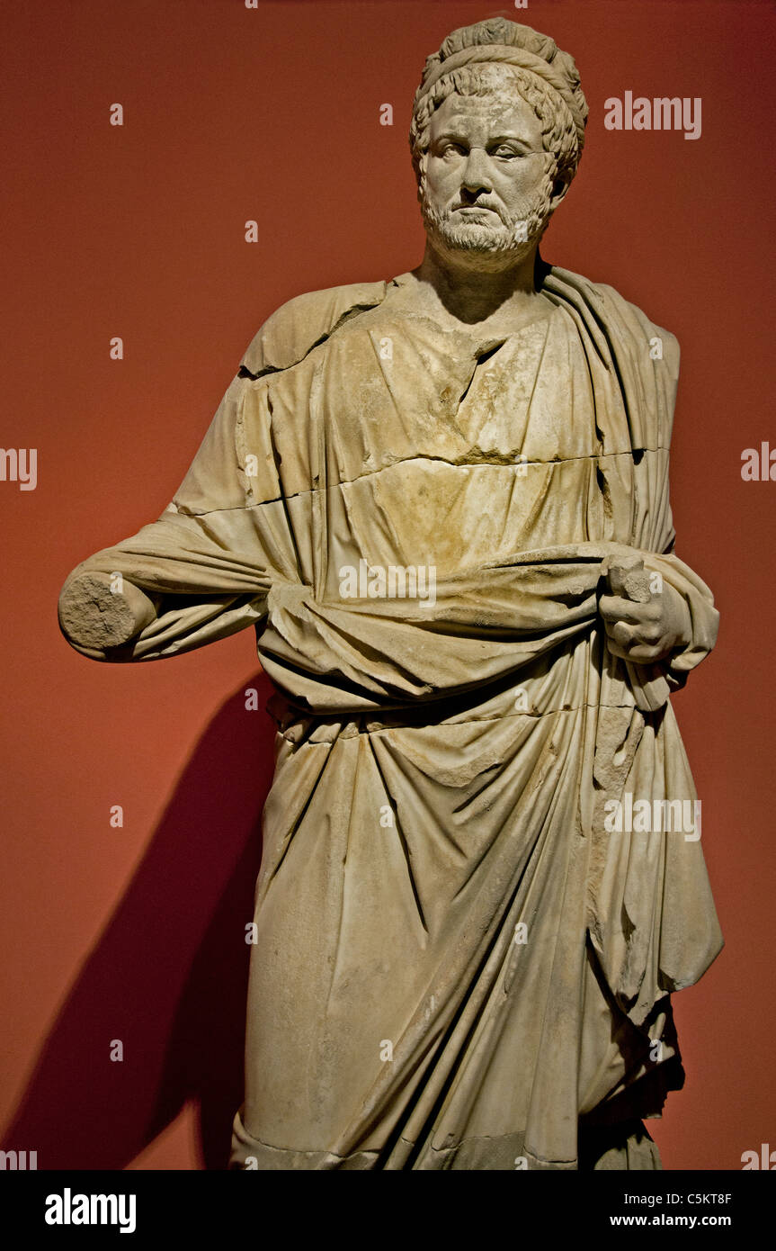 Priest of Imperial cult Roman 2 cent AD Perge Perga Turkey Stock Photo ...