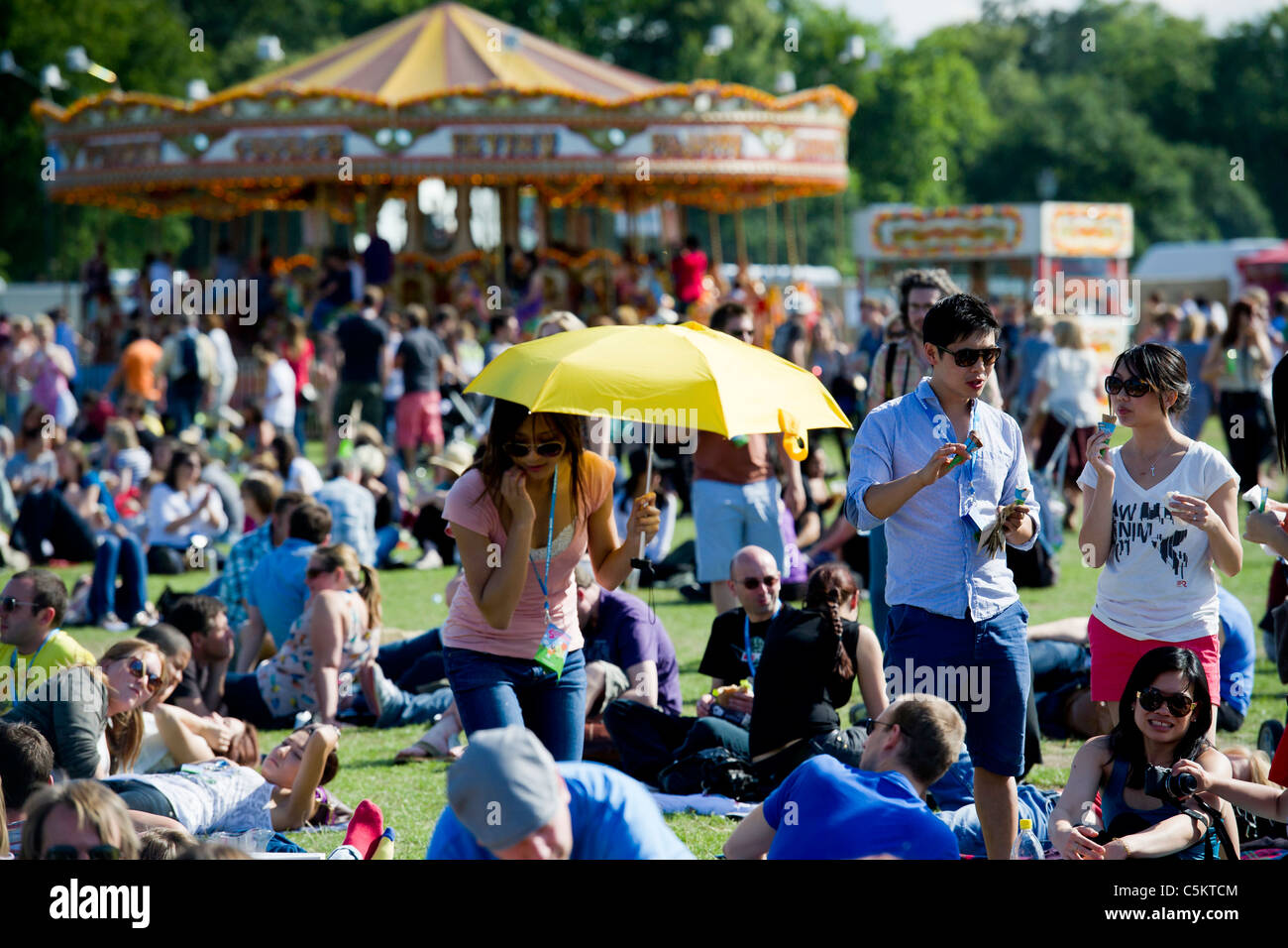The 15000 strong crowd enjoys the music and free ice cream. The ...