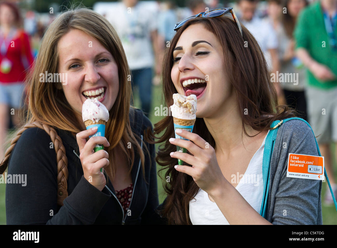 The 15000 strong crowd enjoys the music and free ice cream. The ...