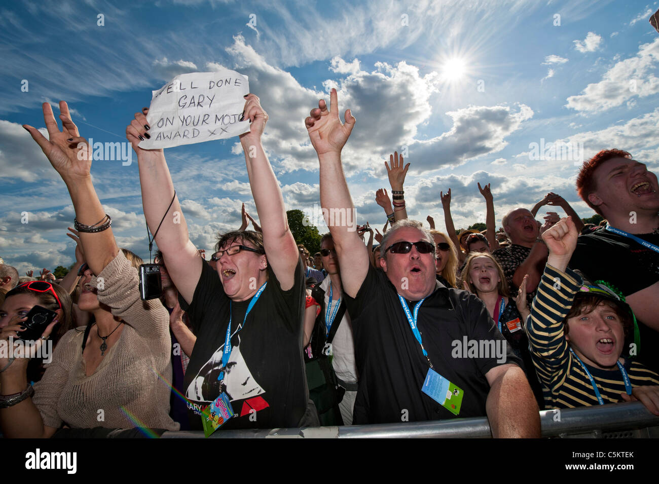 The 15000 strong crowd enjoys the music and free ice cream. The ...