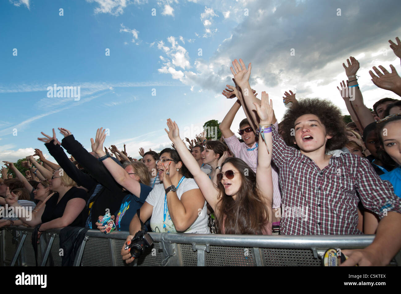 The 15000 strong crowd enjoys the music and free ice cream. The ...