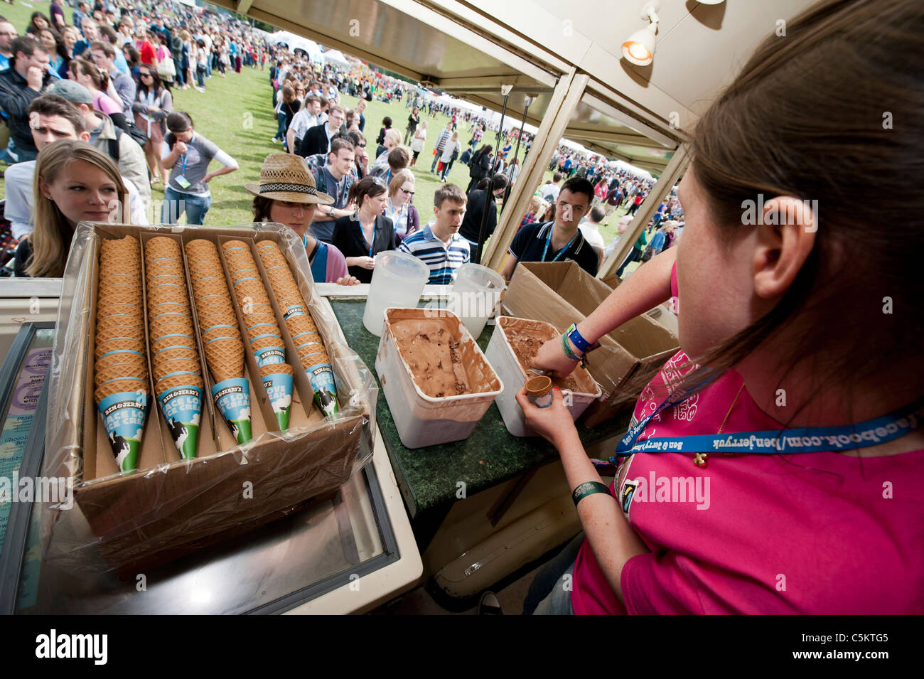 The 15000 strong crowd enjoys the music and free ice cream. The ...