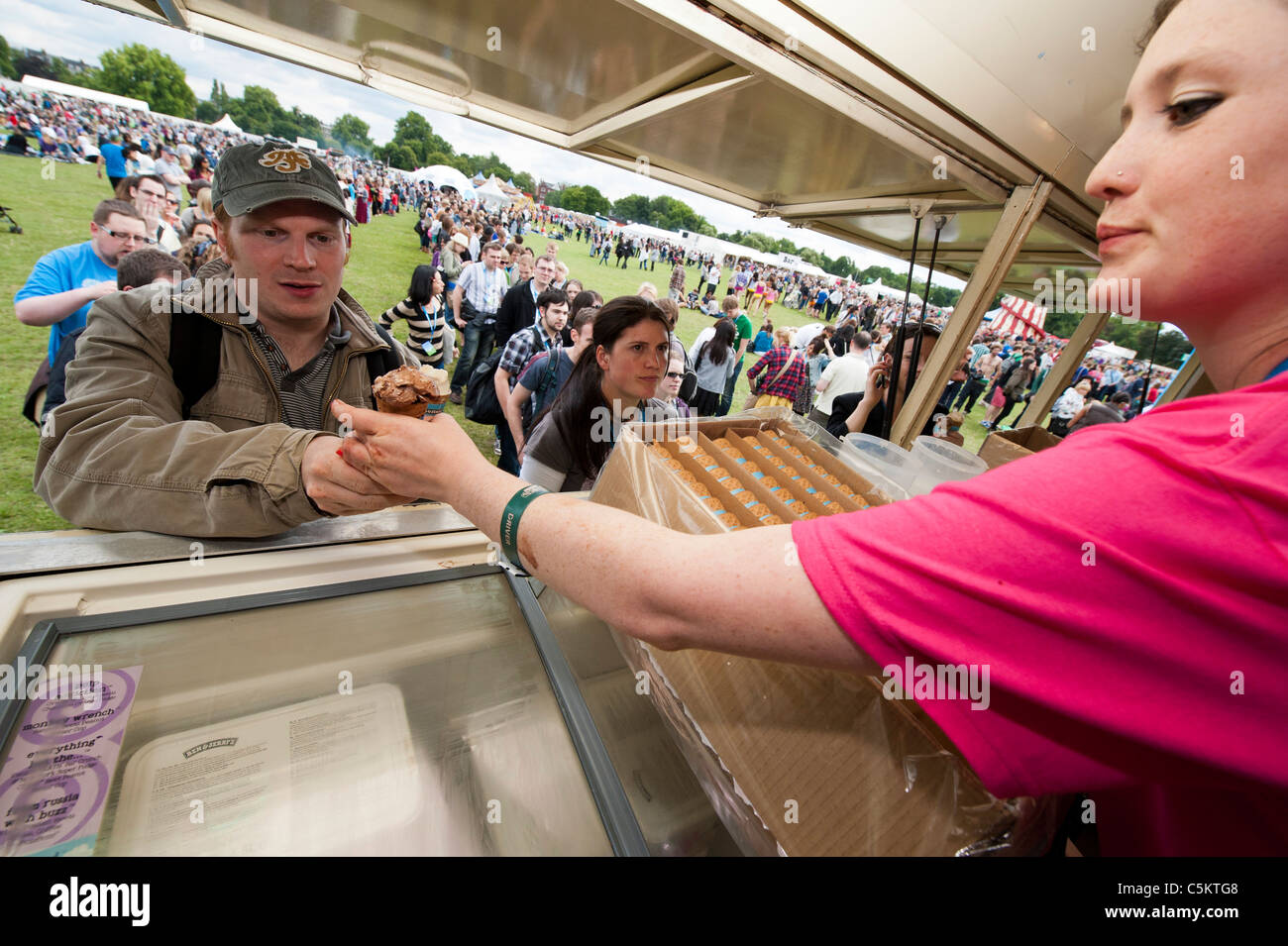 The 15000 strong crowd enjoys the music and free ice cream. The ...