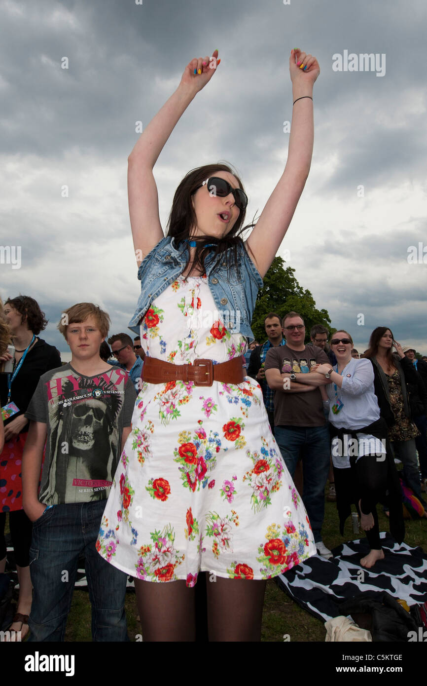 The 15000 strong crowd enjoys the music and free ice cream. The ...