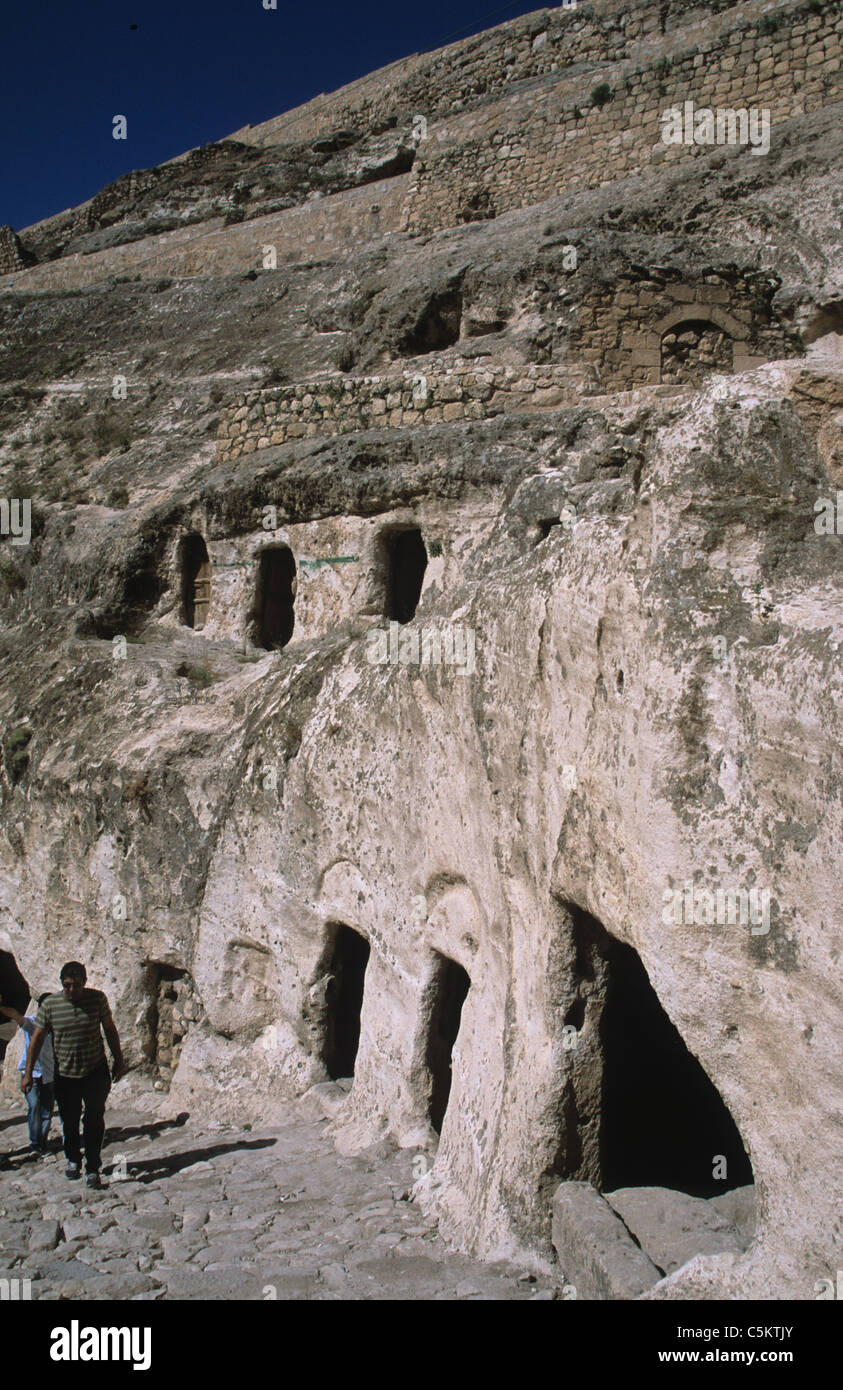 Ancient cave dwellings in the citadel under threat from the Ilisu Dam ...