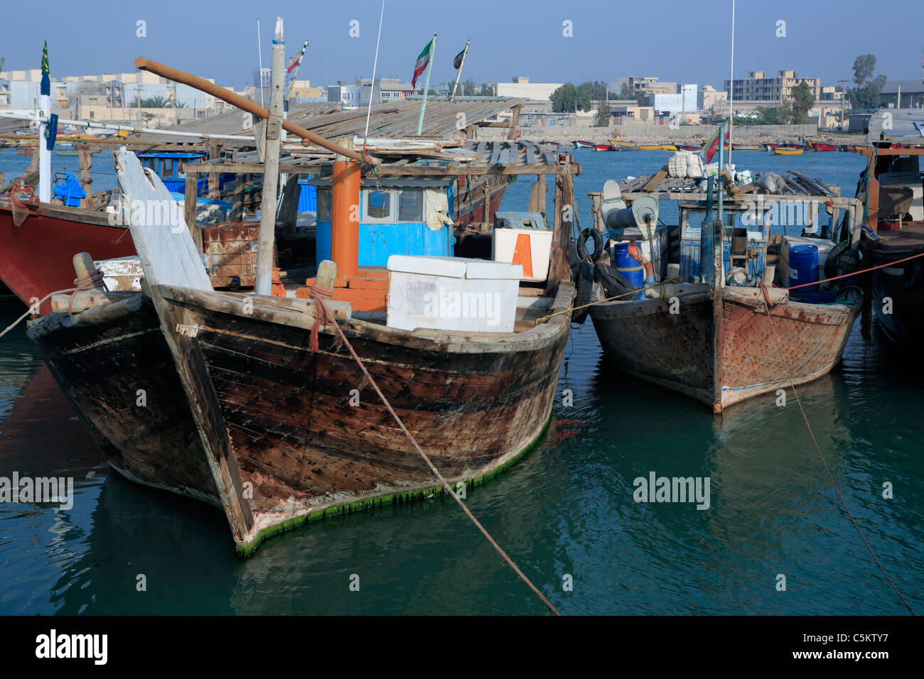 Traditional Persian Gulf (bandari) ships, Bushehr, province Bushehr ...