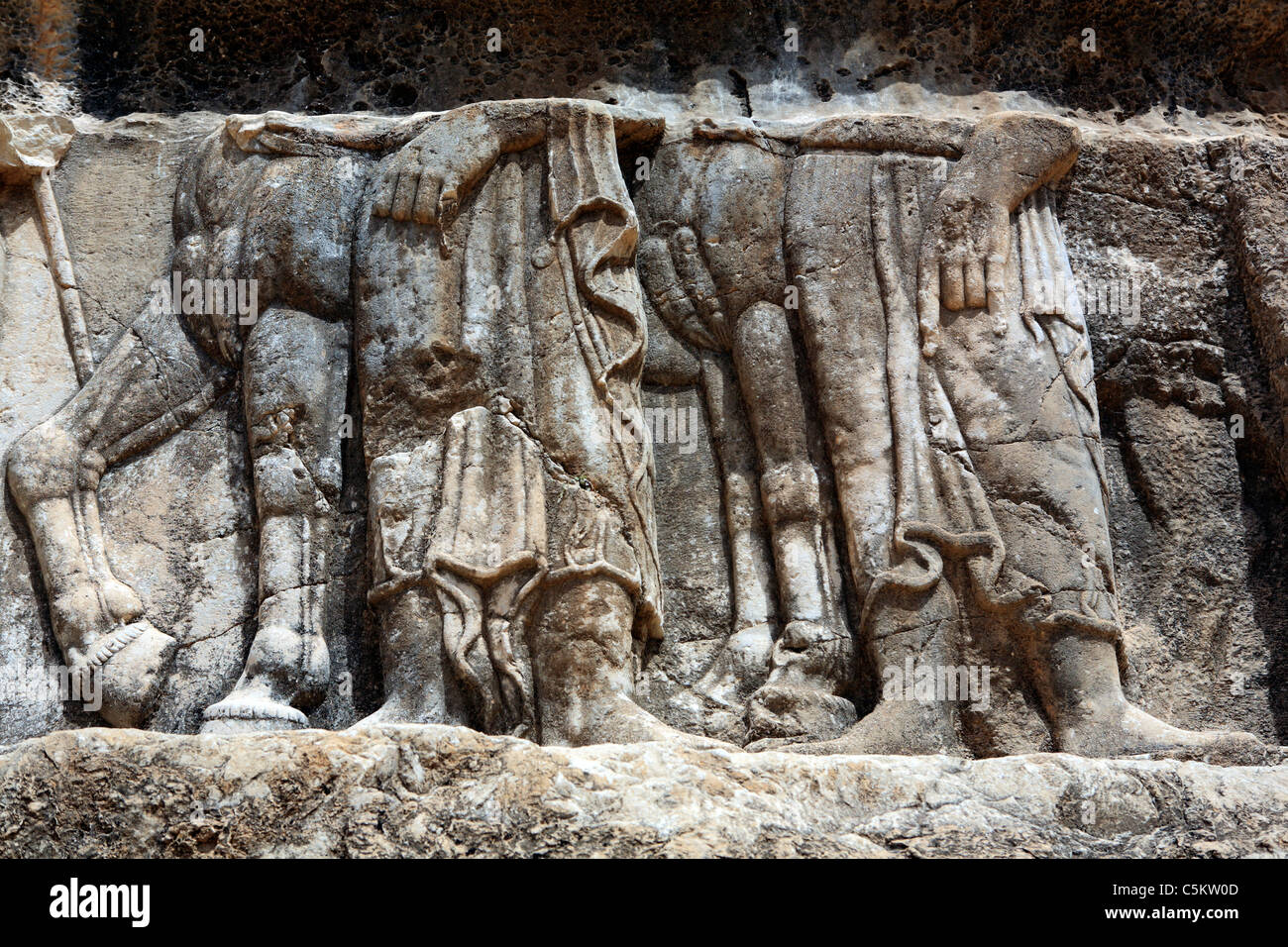 Relief of Sassanian king Bahram II (280 AD), near Bishapur, Province ...