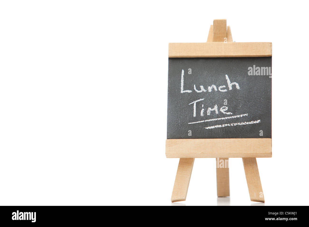 Chalkboard with the words lunch time written on it Stock Photo - Alamy