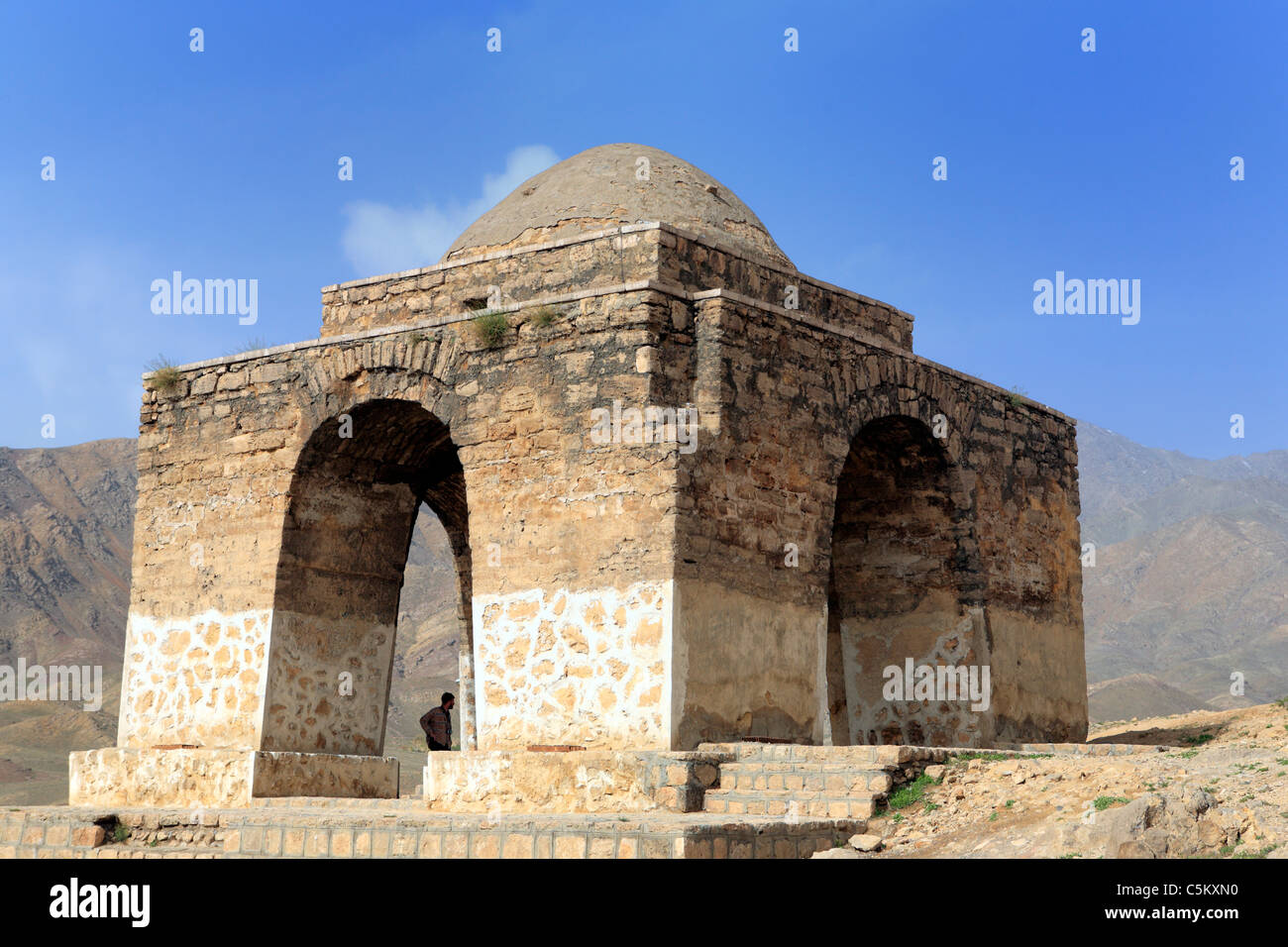 Sassanian fire altar (chortak) (3rd century), Niasar, province Isfahan ...