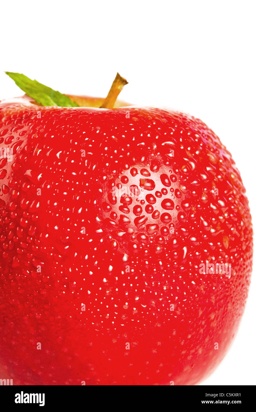 Wet red apple hi-res stock photography and images - Alamy