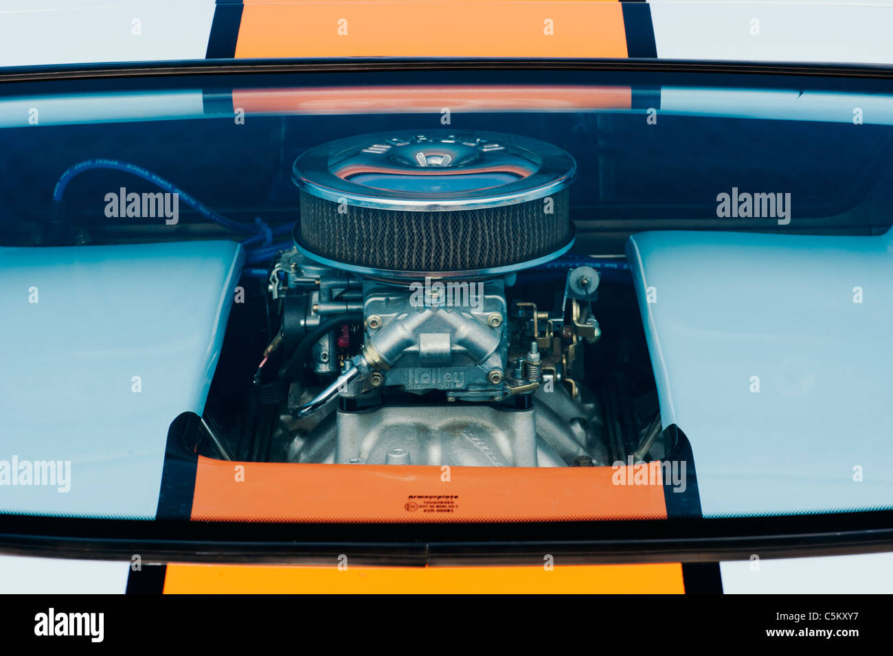 Ford GT40 . Classic American high performance sports car engine Stock ...