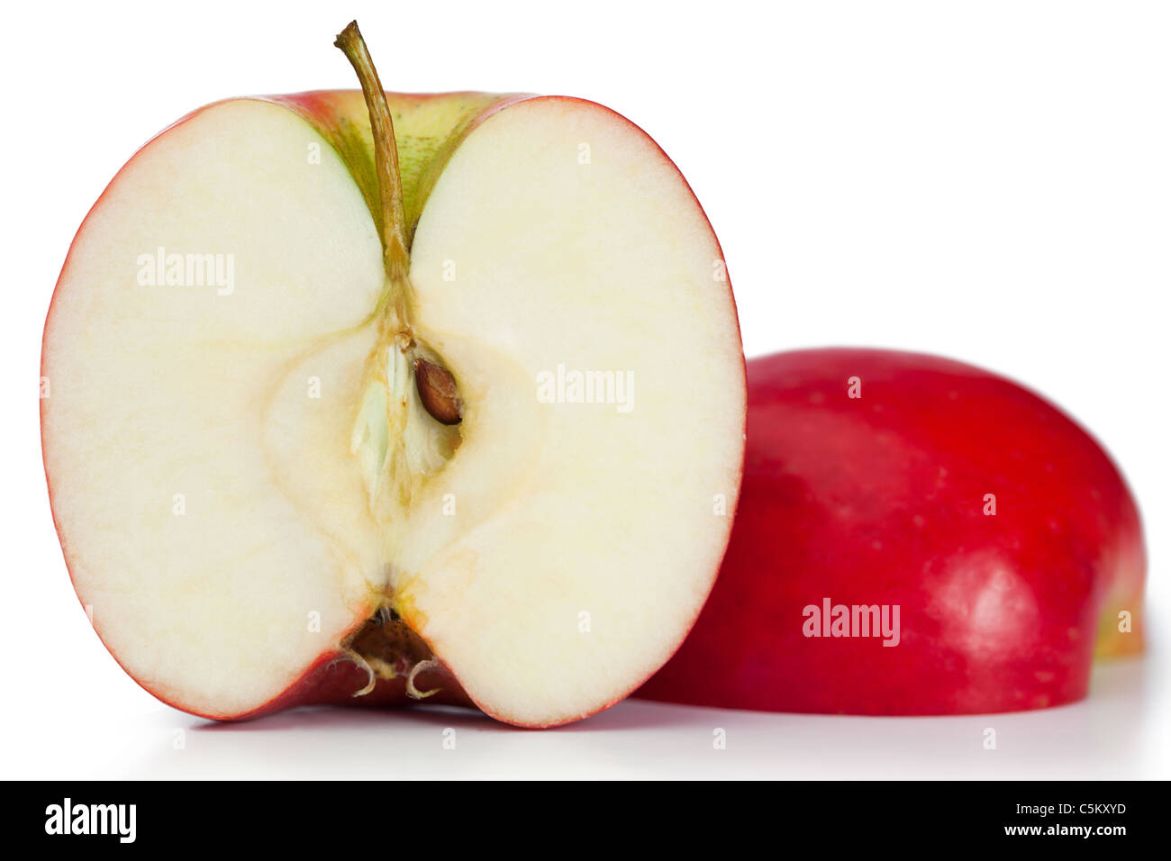 Halved green apple hi-res stock photography and images - Alamy