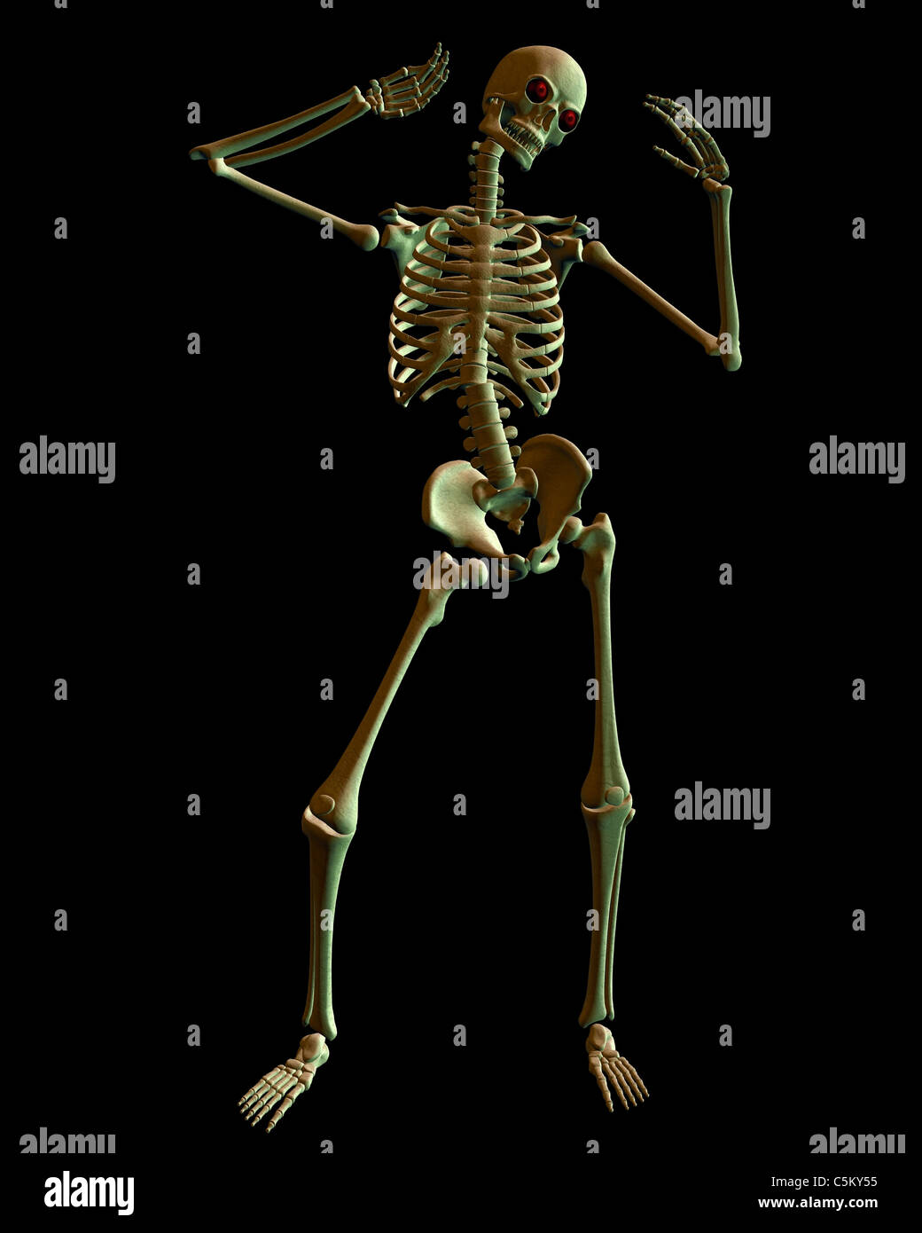 Glowing green skull hi-res stock photography and images - Alamy