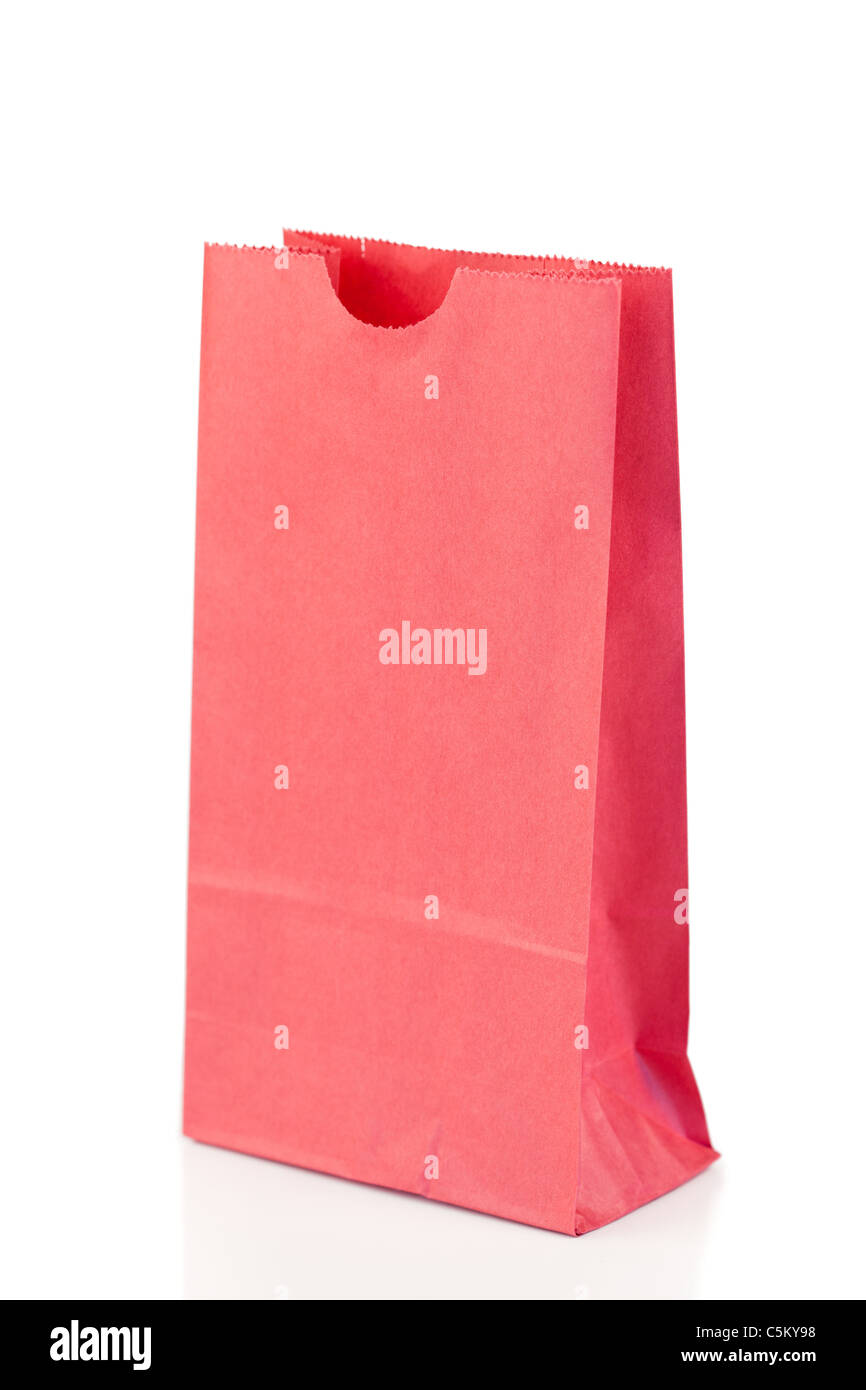 Angled pink paper bag Stock Photo - Alamy