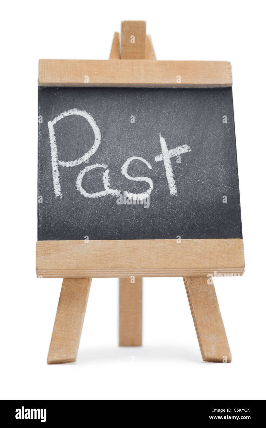 Chalkboard with the word past written on it Stock Photo - Alamy