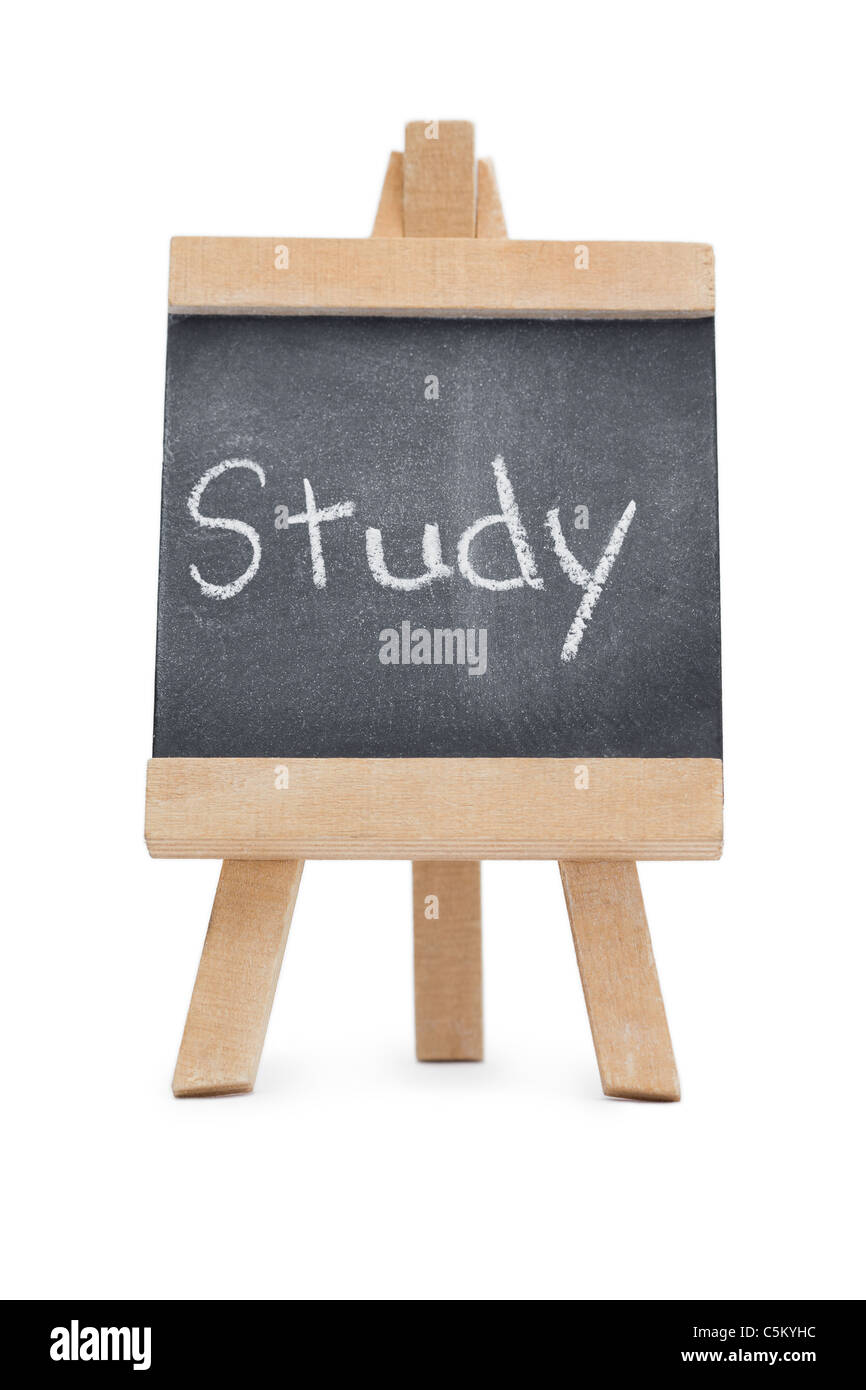 Chalkboard with the word study written on it Stock Photo - Alamy