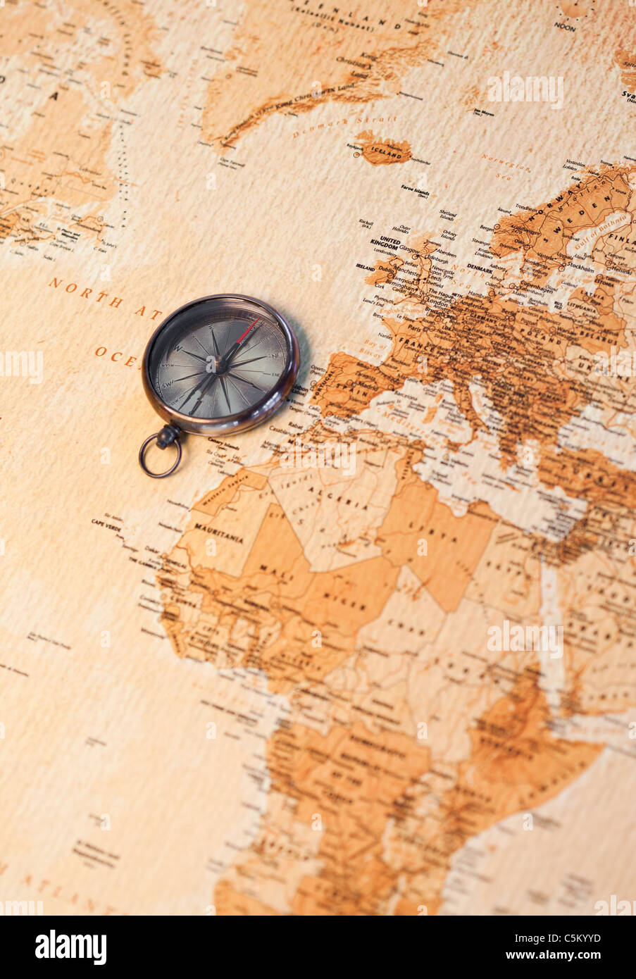 Map of earth showing continents hi-res stock photography and images - Alamy