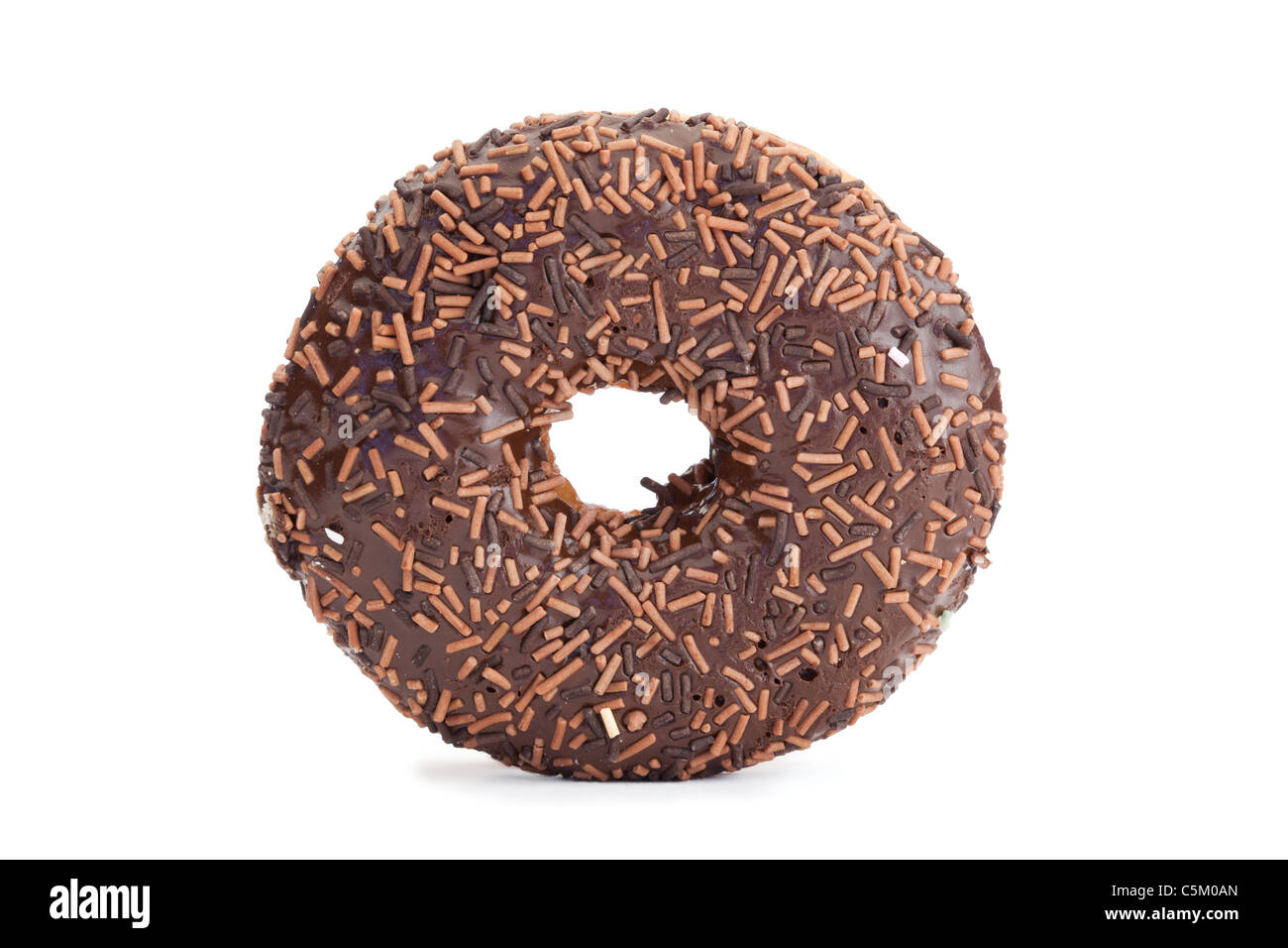 Chocolate doughnut isolated Stock Photo - Alamy