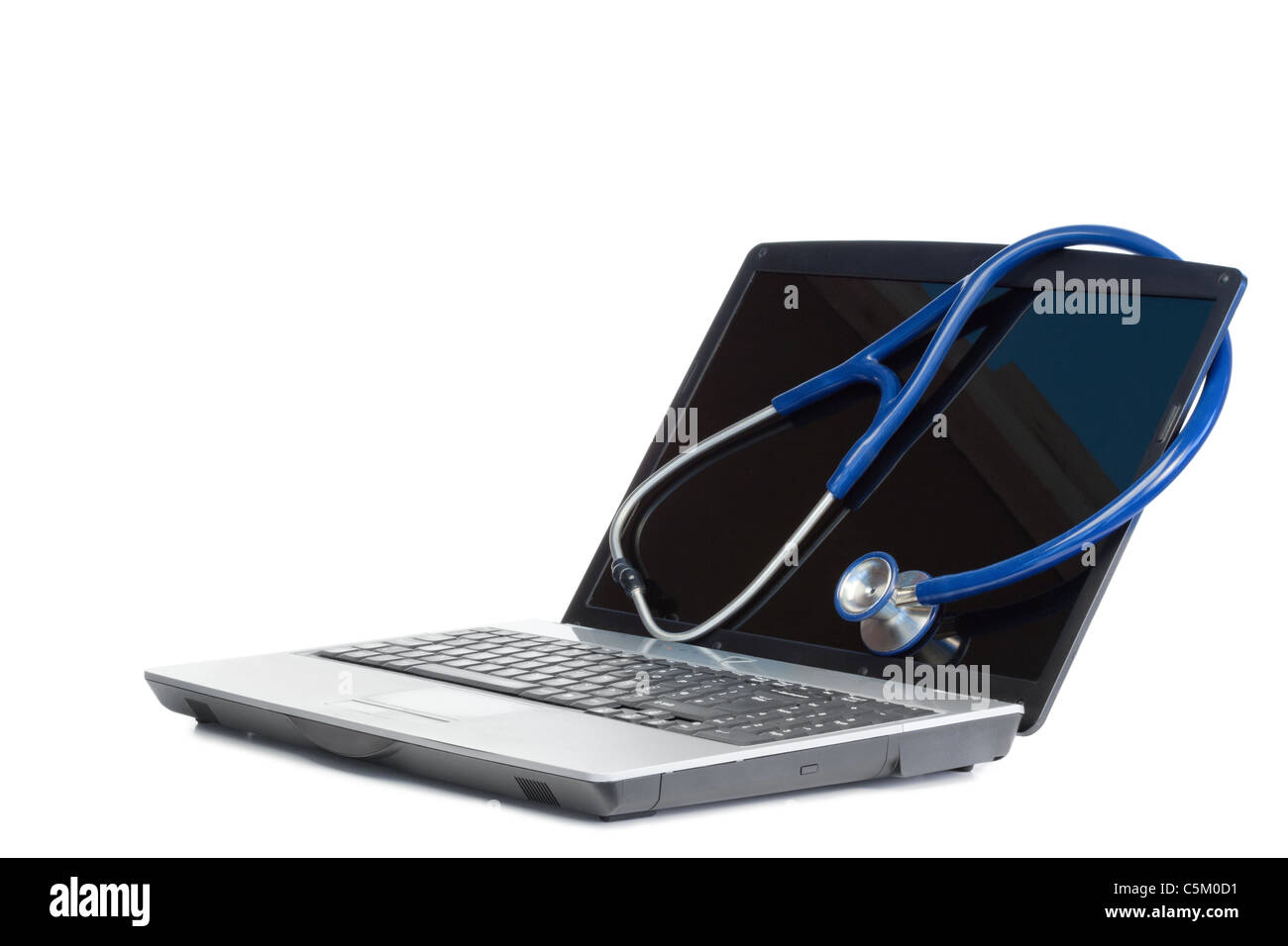 Stethoscope keyboard computer Cut Out Stock Images & Pictures - Alamy