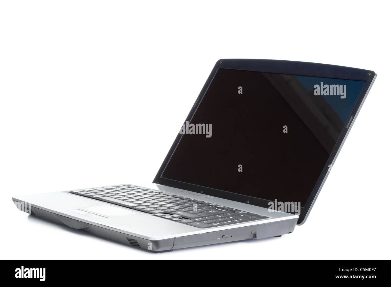 Open laptop at an angle Stock Photo - Alamy