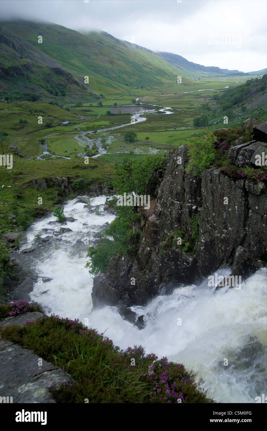 Waterfall with river Stock Photo - Alamy