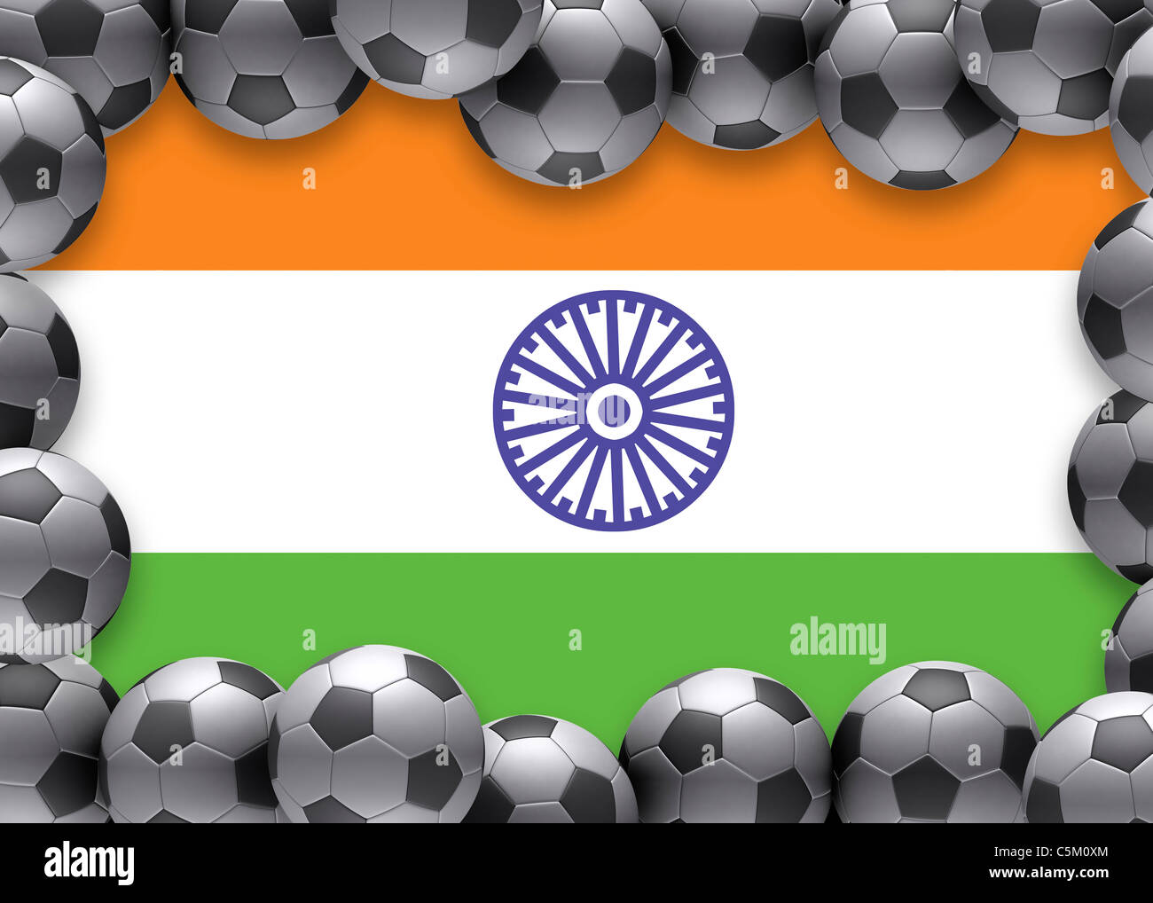 Flag of India football soccer Stock Photo - Alamy