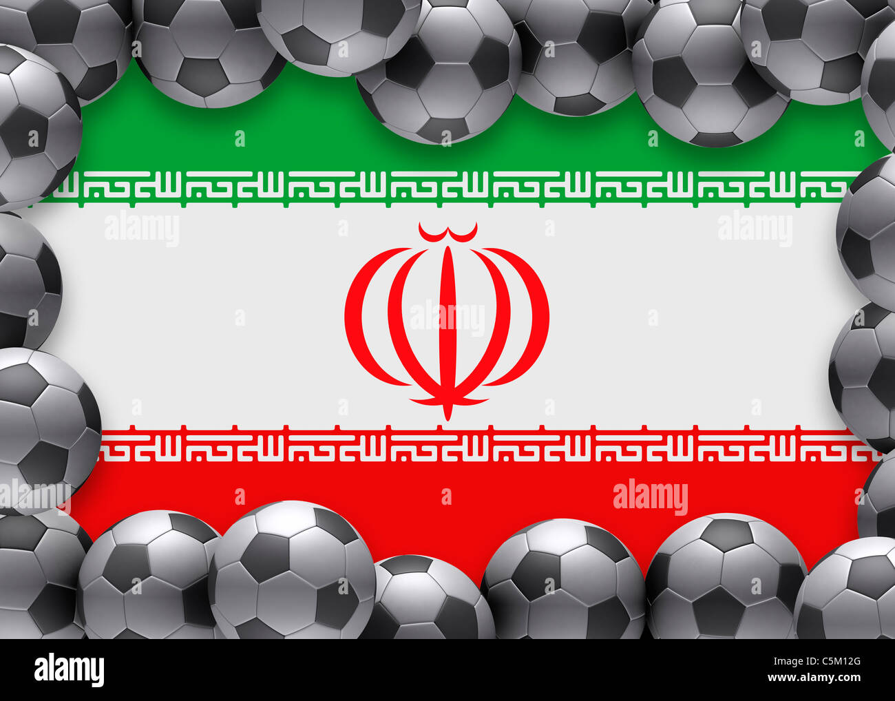 Flag of Iran football soccer Stock Photo - Alamy