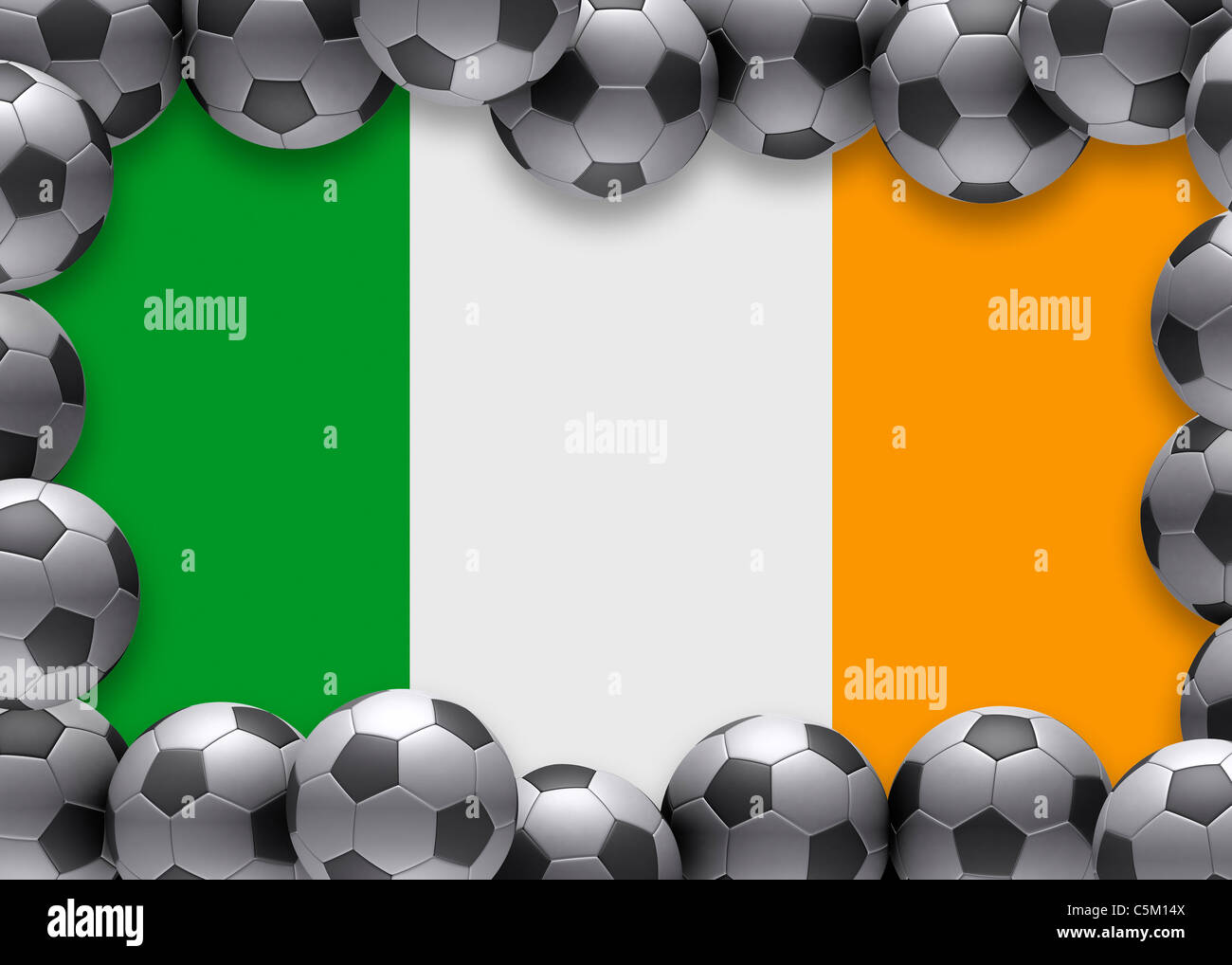 Flag of Ireland football soccer Stock Photo - Alamy