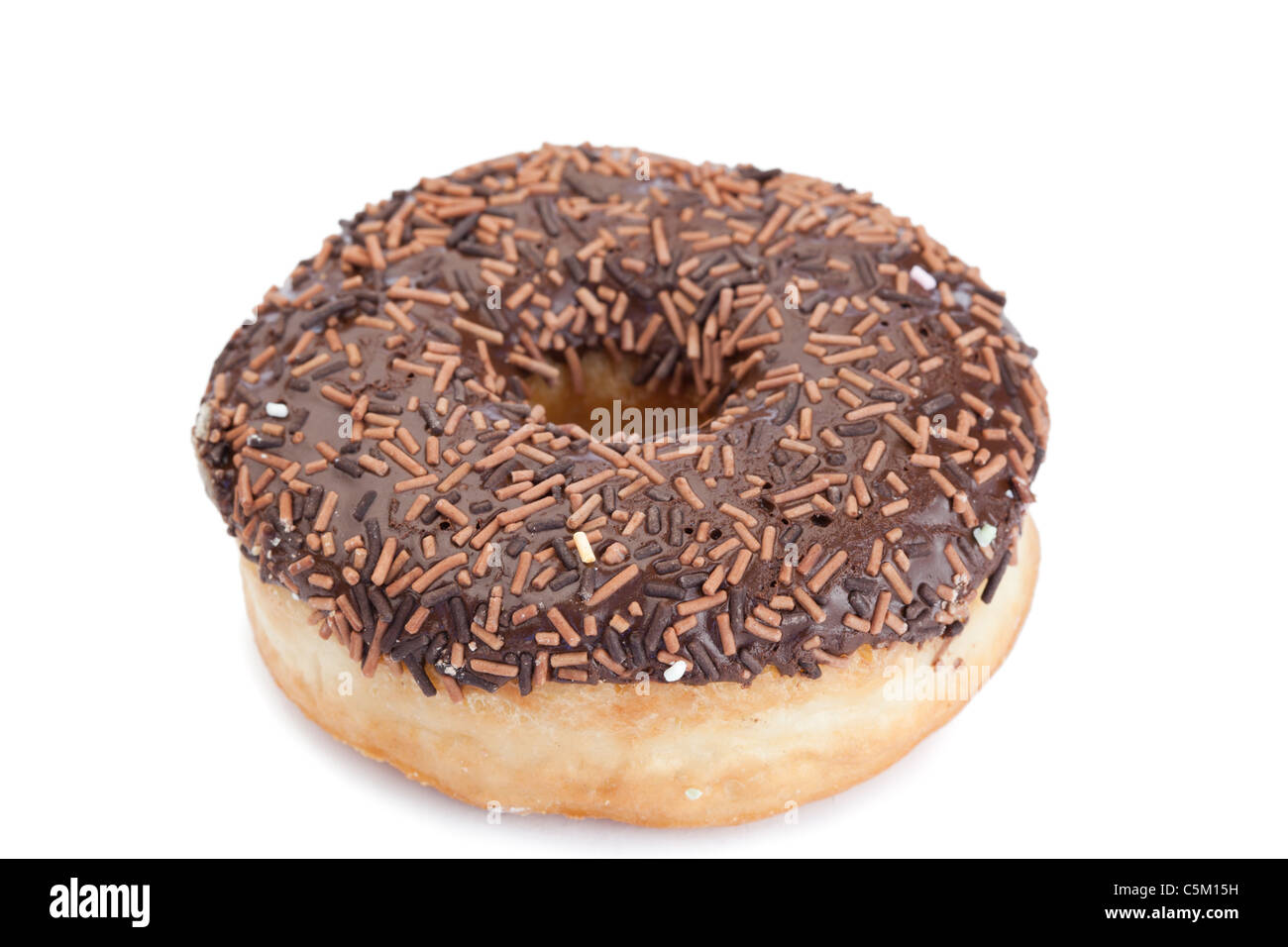 Chocolate donut isolated Stock Photo - Alamy