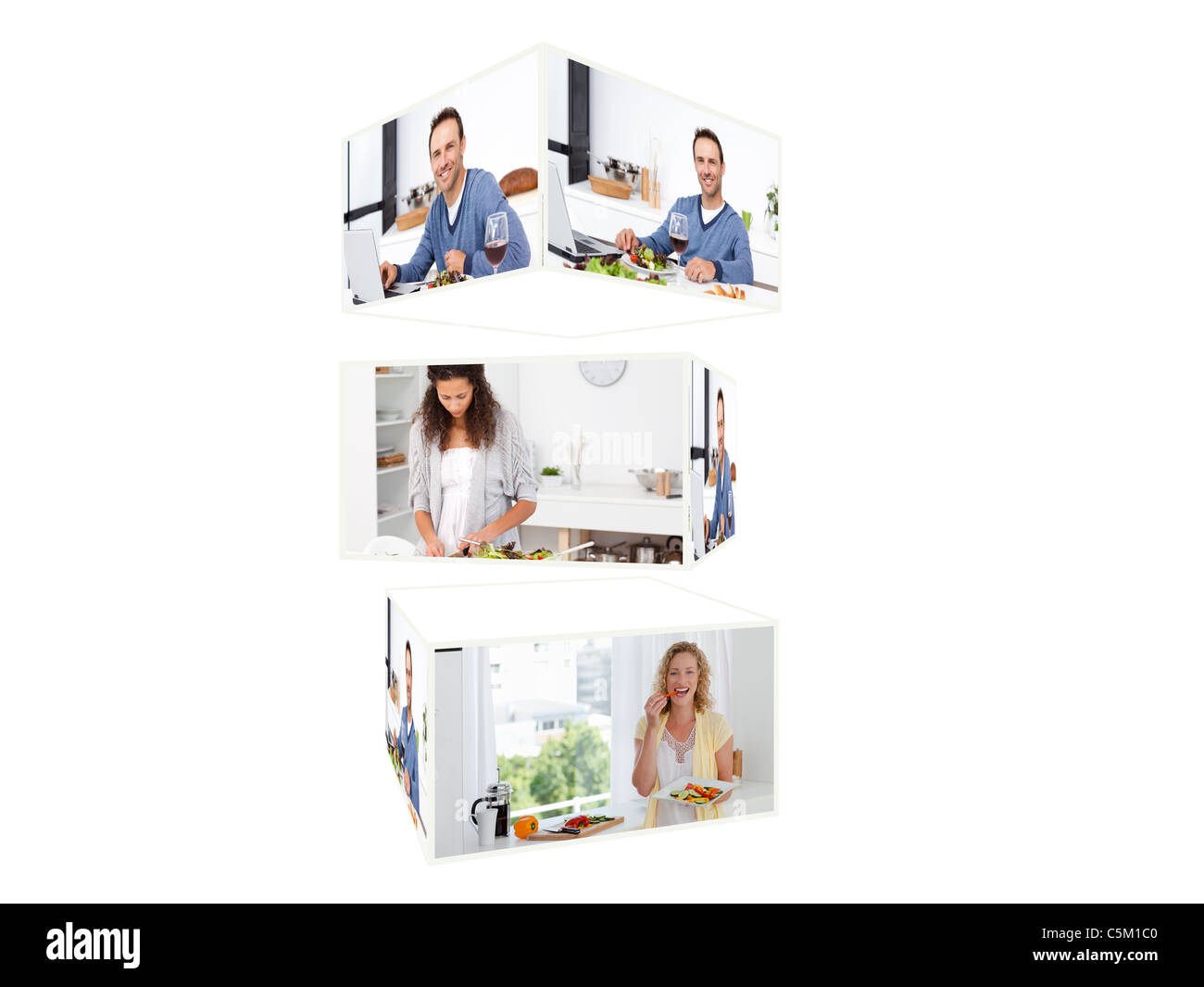 Adult female people home Cut Out Stock Images & Pictures - Alamy