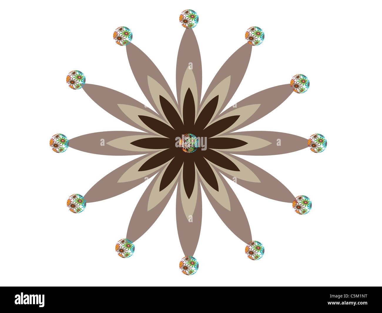 The glass balls with spring flowers Stock Photo - Alamy