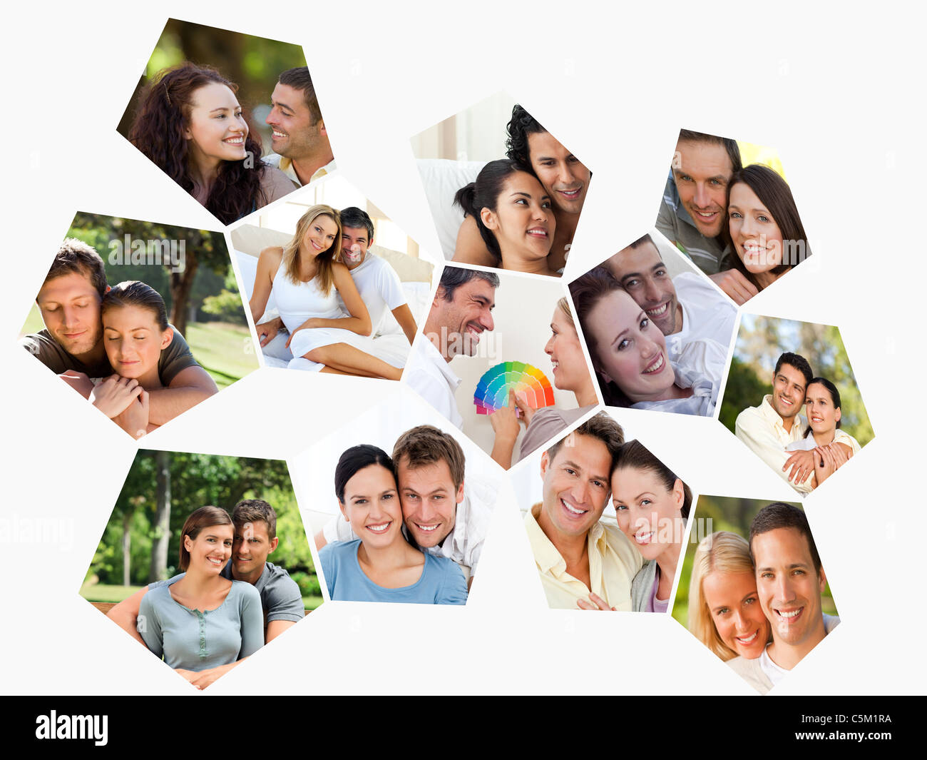 Collage of loving young couples Stock Photo - Alamy
