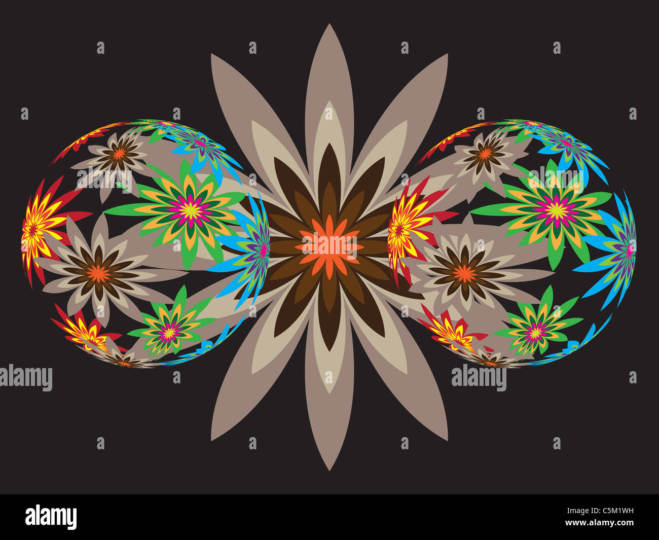 The balls with spring flowers Stock Photo - Alamy