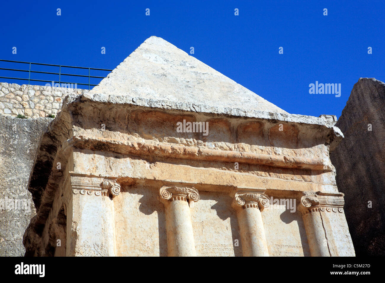 Ancient tombs in the Kidron valley (1st century BC), Jerusalem, Israel ...