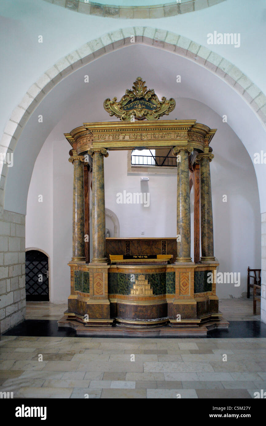 Sephardic synagogue (18th-19th century), Jerusalem, Israel Stock Photo ...