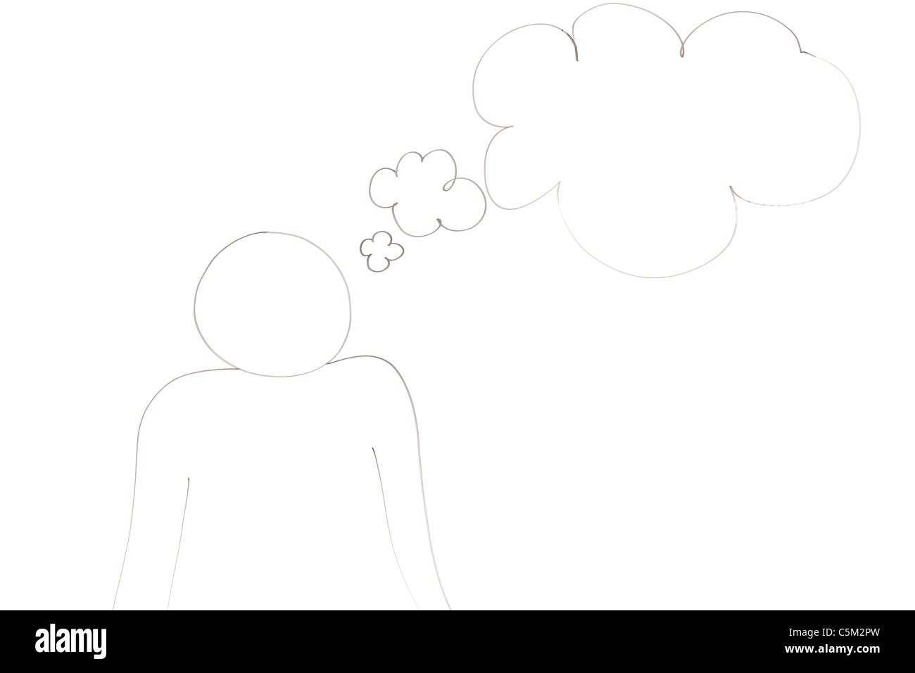 Diagram of a thinking character Stock Photo - Alamy