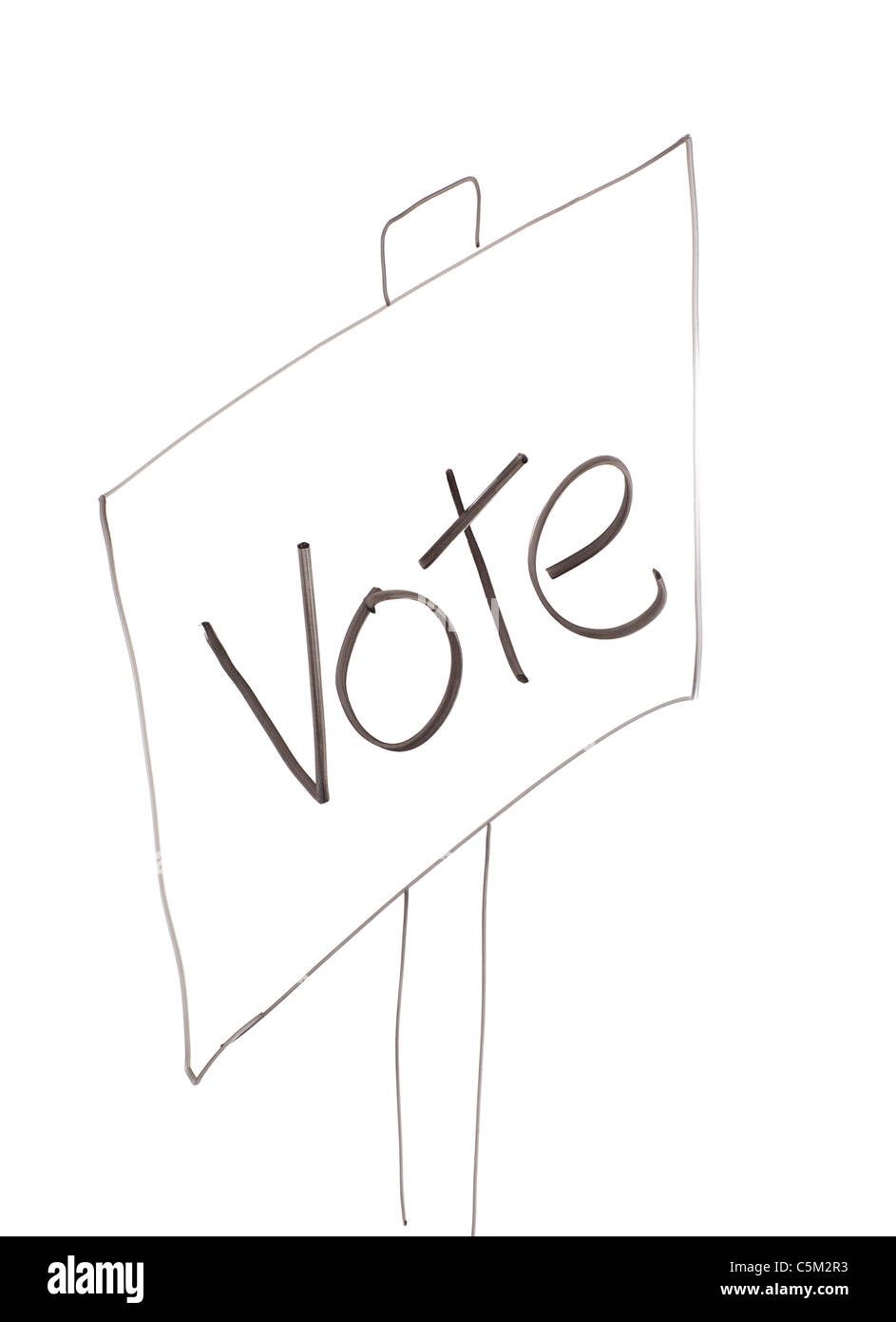 Drawn angled sign with the word Stock Photo - Alamy