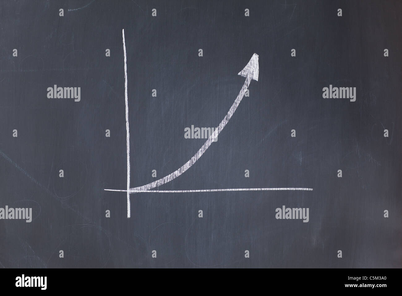 Assending graph drawn Stock Photo - Alamy