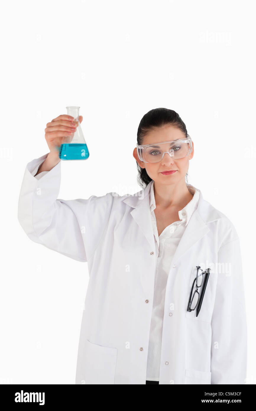 Hand holding chemical flask isolated hi-res stock photography and ...
