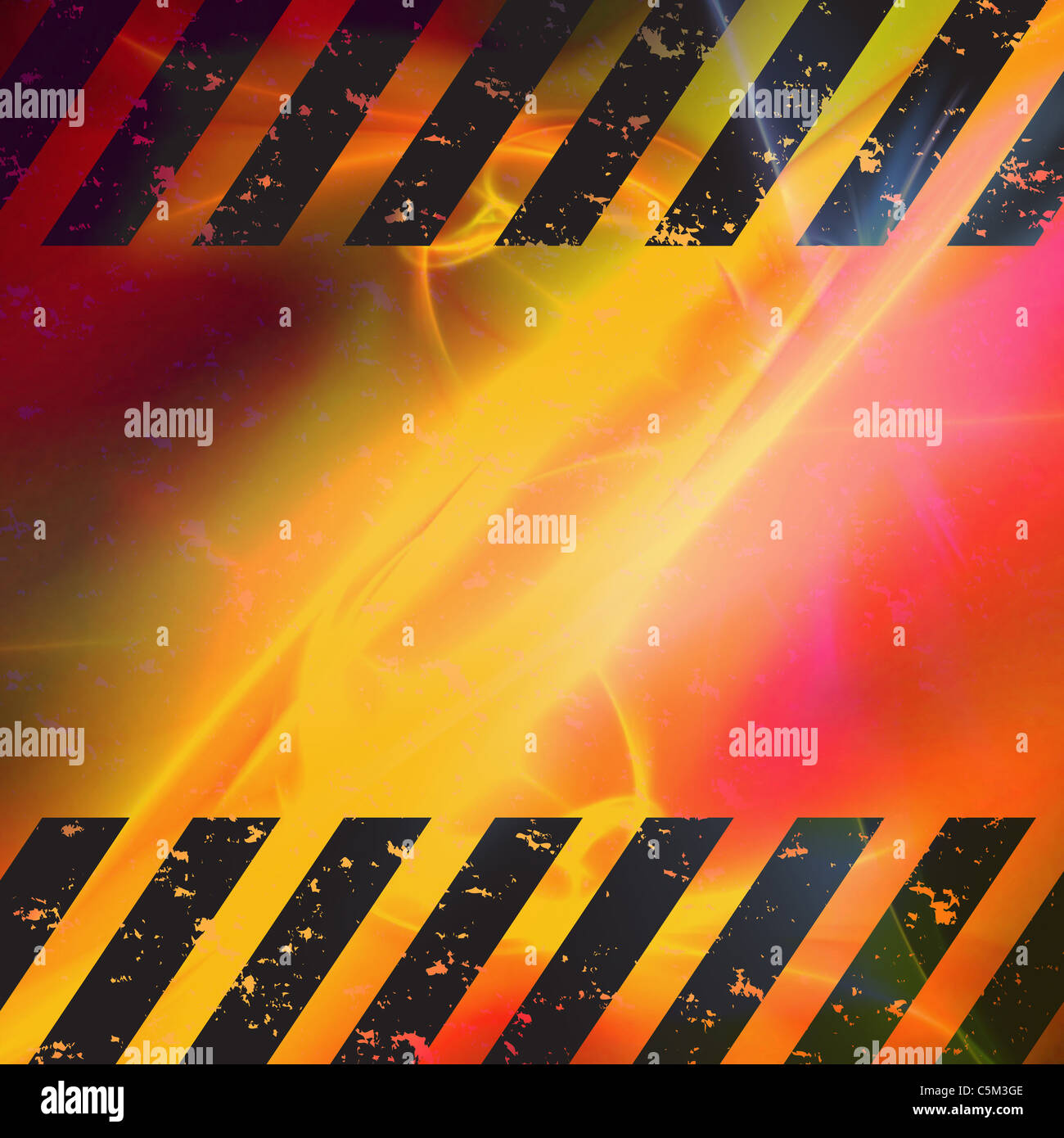 A hazard stripes texture with extreme grunge effects Stock Photo - Alamy