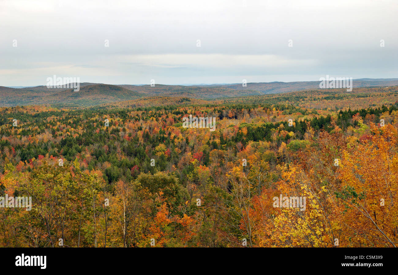 Panoramic view of the scenic Hogback Mountain area in Vermont Stock ...