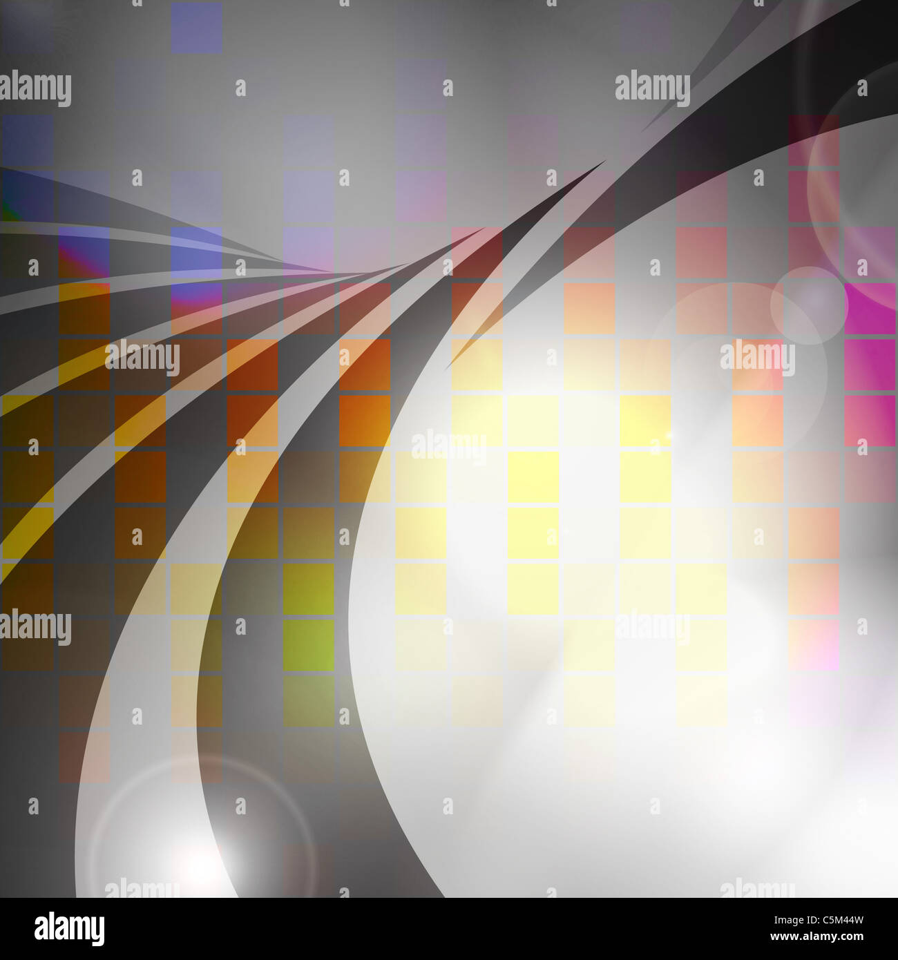 An abstract graphic equalizer design with swoosh lines Stock Photo - Alamy