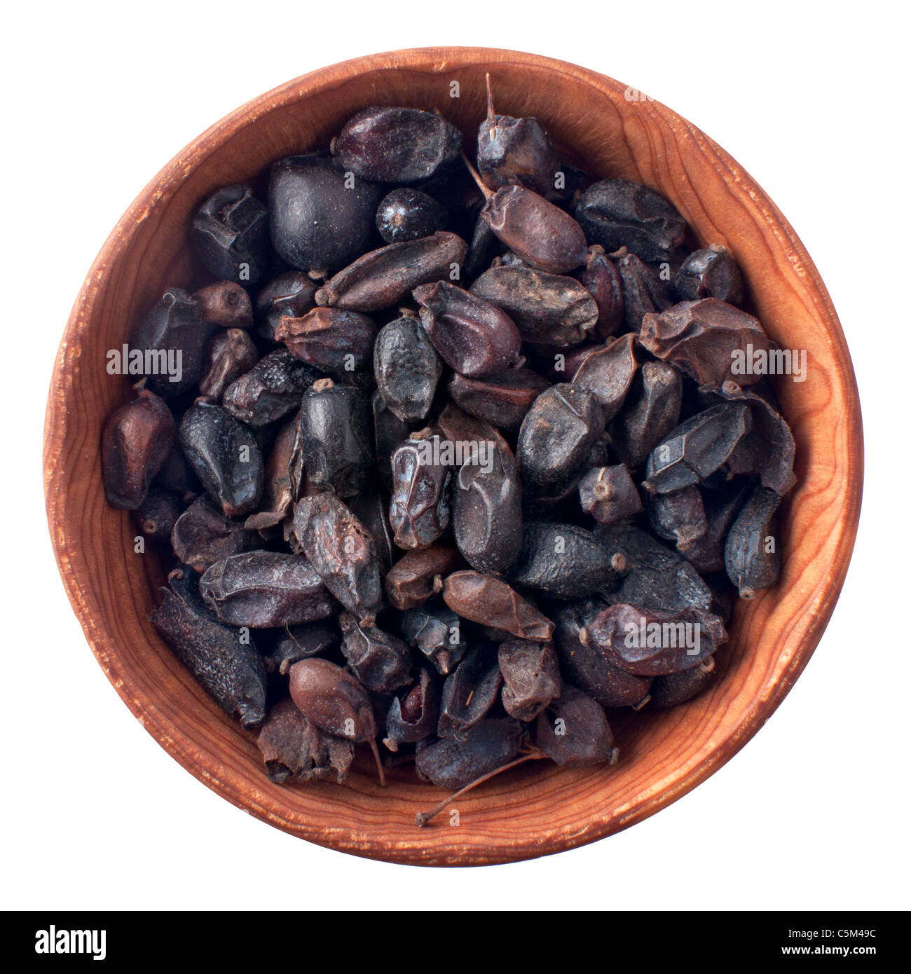 Wooden bowl full of dry barberry isolated on white background Stock ...