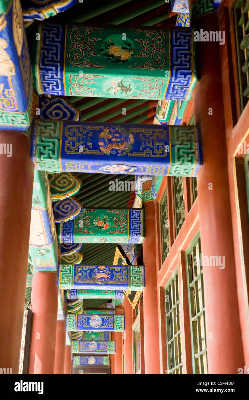 Painted decorated ceiling beams /beam of veranda. The Grand Stage ...