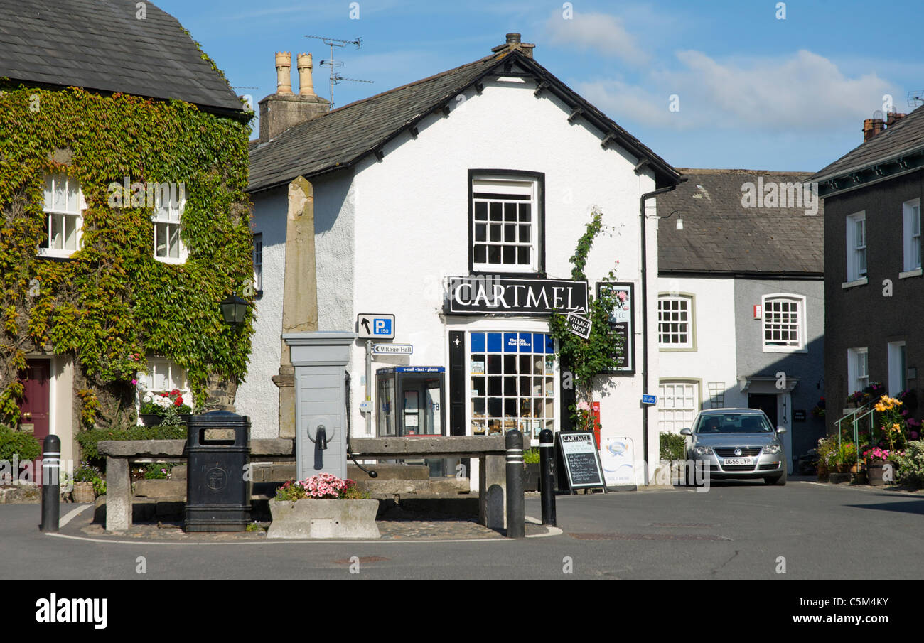 The square in the village of Cartmel, South Lakeland, Cumbria, England ...