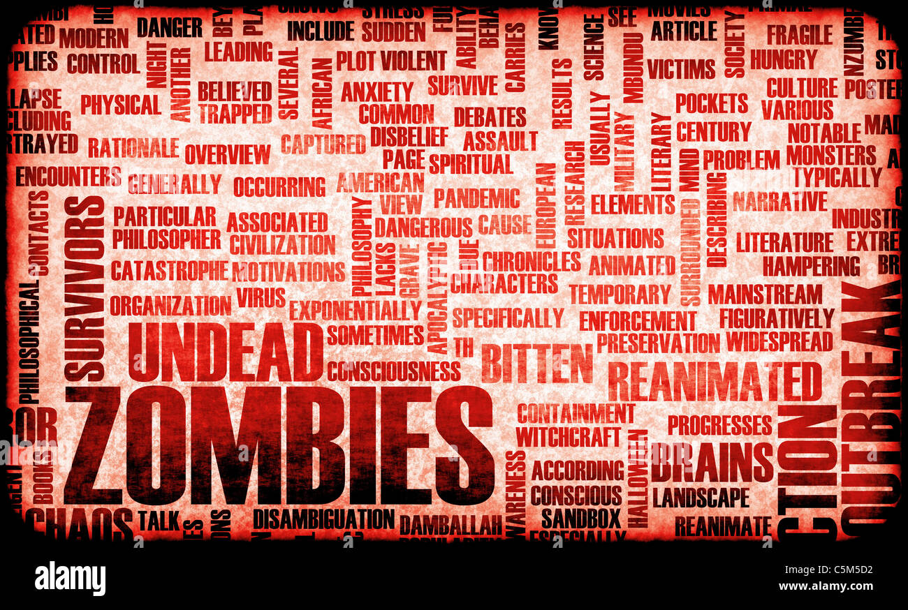 Zombies in the Undead Apocalypse Outbreak Art Stock Photo - Alamy