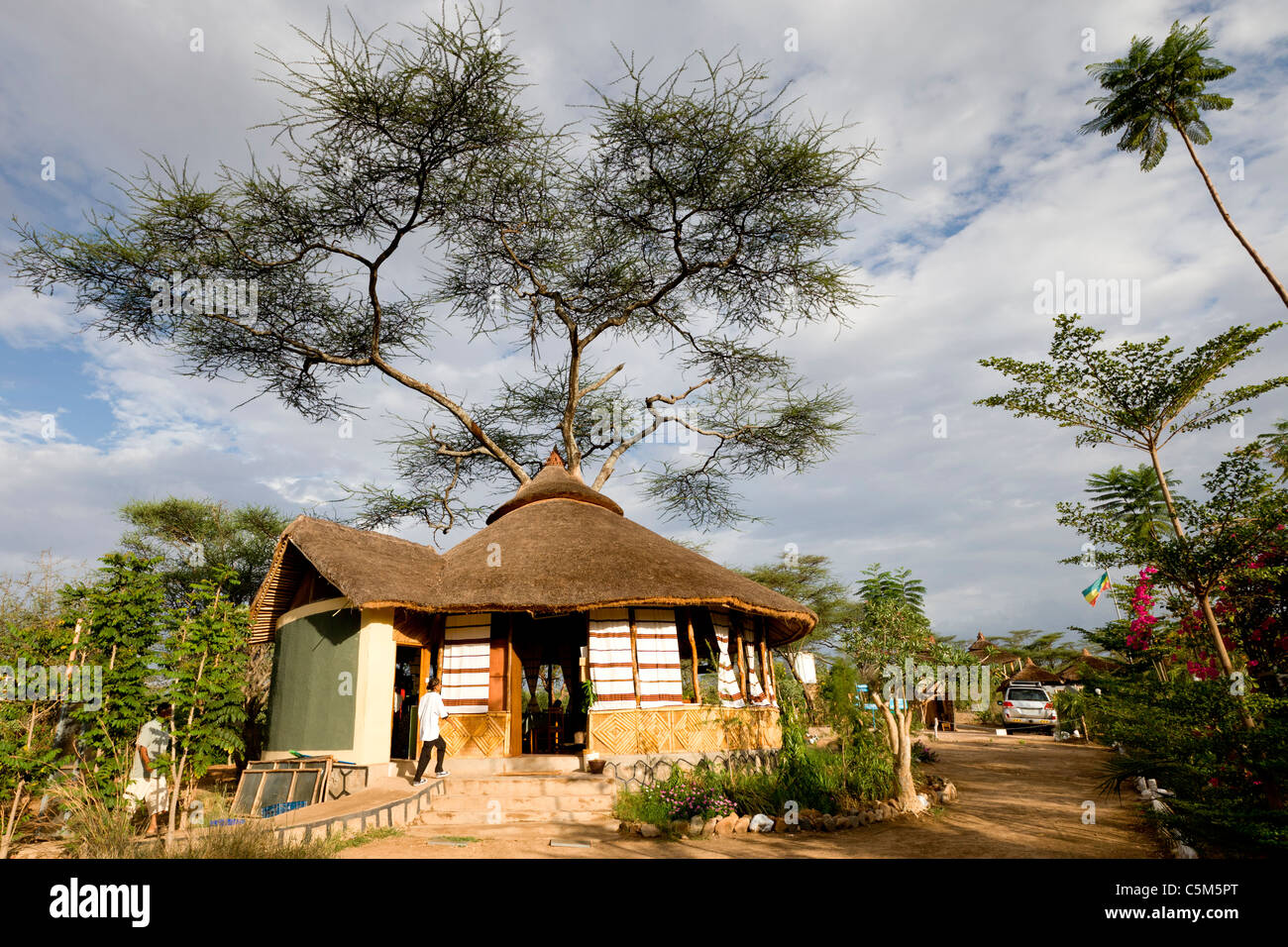Buska Lodge hotel and restaurant near Turmi in the Lower Omo Valley ...