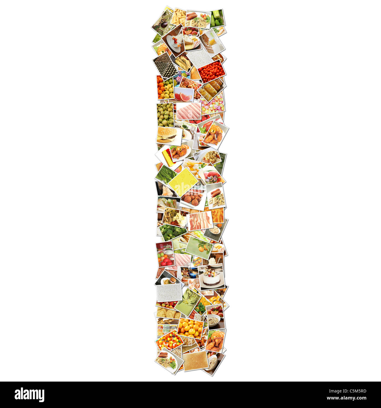 Letter I with Food Collage Concept Art Stock Photo - Alamy