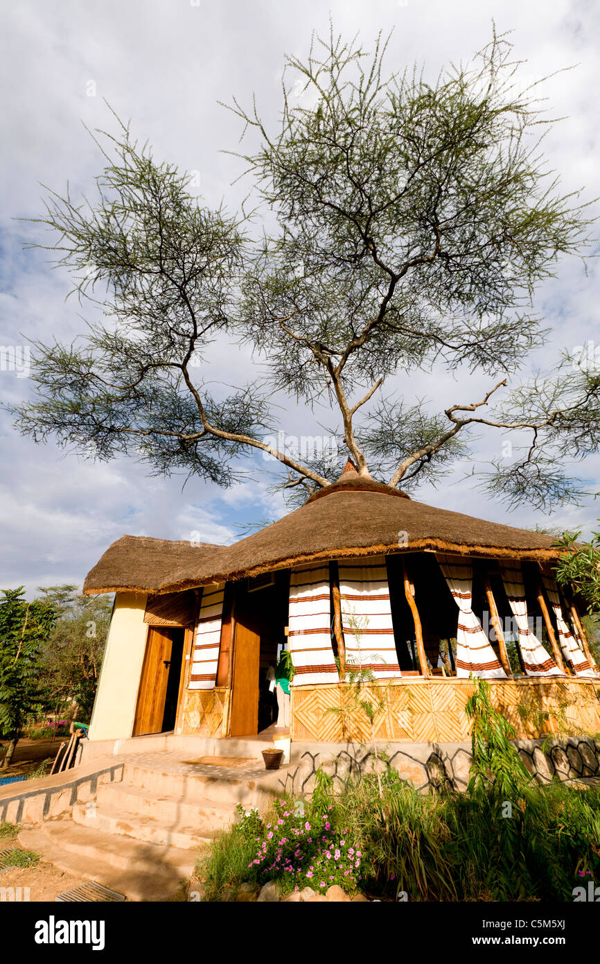 Buska Lodge hotel and restaurant near Turmi in the Lower Omo Valley ...